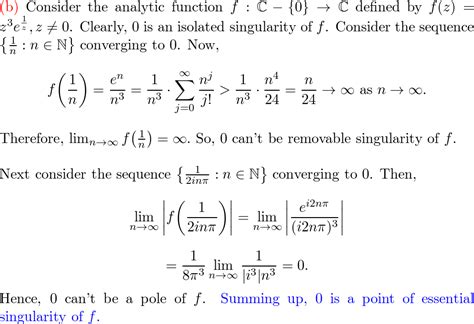 find and classify the isolated singularities of each of the quizlet