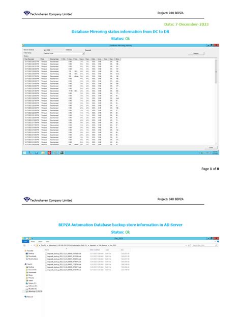 Database Backup Monitoring 7 Dec 2023 Pdf