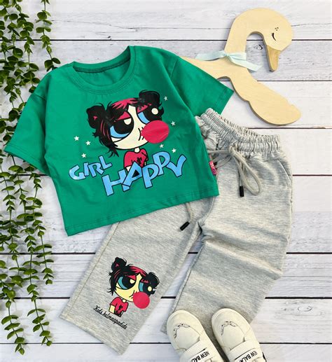 کراپ شلوار دختر آدامسی2 فروشگاه کودک زیبا