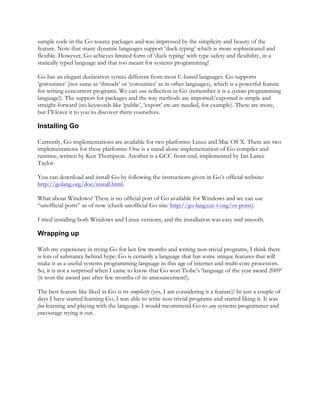 Let S Go Introduction To Google S Go Programming Language PDF
