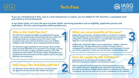 Immigrationsg Techpass Eligibility And Faqs