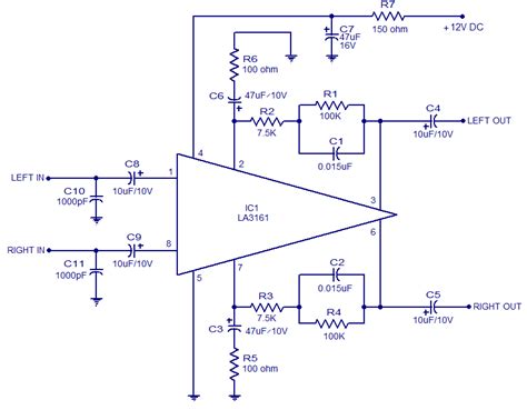 Audio Preamplifier Circuit Diagram