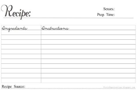 Free Printable Recipe Cards