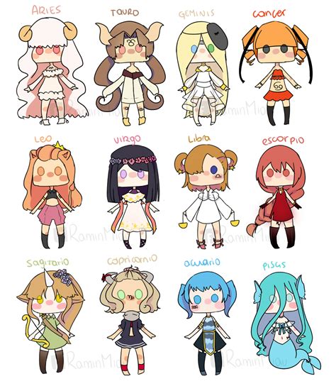Zodiac Signs Chibis Astrology By Yodibujo1 On Deviantart