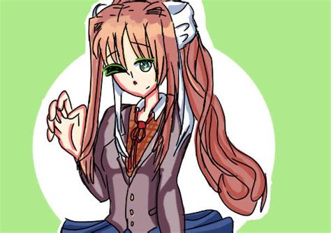 Monika Fanart Ddlc By Leniloudhousee On Deviantart