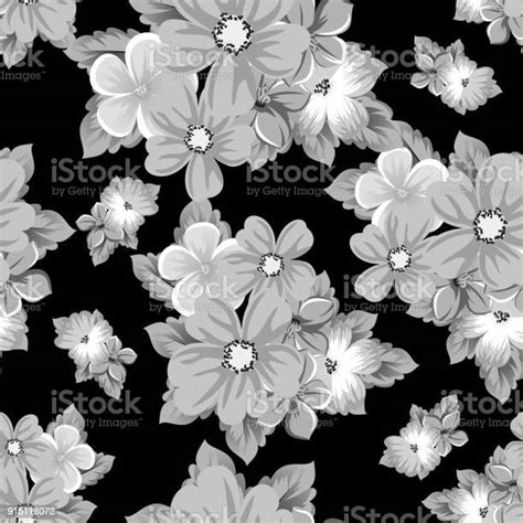 검은 바탕에 꽃의 추상 완벽 한 패턴입니다 대 한 카드 초대장 인사말 생일 파티 결혼식 발렌타인의 날의 디자인 섬유에 벽지 꽃 식물에 대한 스톡 벡터 아트 및 기타 이미지