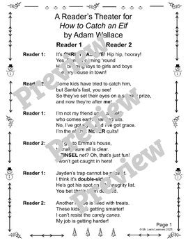 How To Catch An Elf Companion Reader S Theater Comprehension Vocabulary