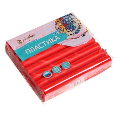 Пластика - полимерная глина, 56 г, классический, Алый - купить с ...