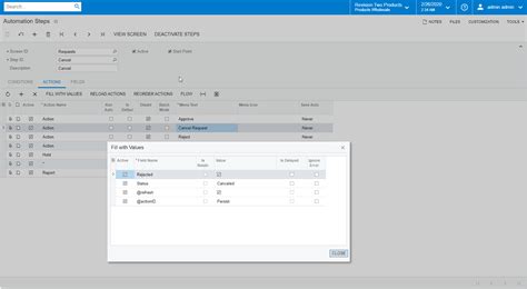 Acumatica How To Invoke The Action Cancel Request From The Requests Page Stack Overflow