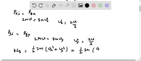 A Particle Of Mass M Moving In The X Direction With Speed 20 Is Hit By Another Particle Of Mass