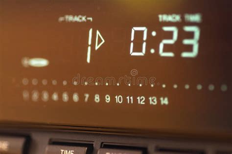 Digital Display Highlighting Track Playback With Timer In Progress Stock Image Image Of Hifi