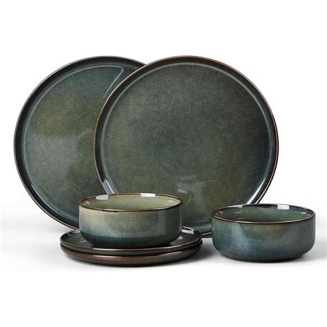 E Far Dinnerware Sets For 4 12 Piece Stoneware Plates And Bowls Set