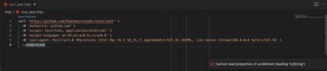 Unable To Use REST Client For Curl In Issue Huachao Vscode Restclient GitHub
