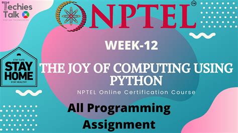 Nptel The Joy Of Computing Using Python Week 12 All Programming
