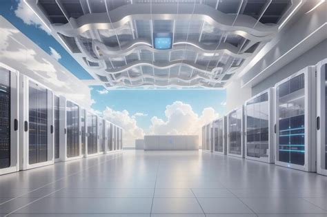 Premium Ai Image Modern Datacenter Cloud Computing 3d Rendering