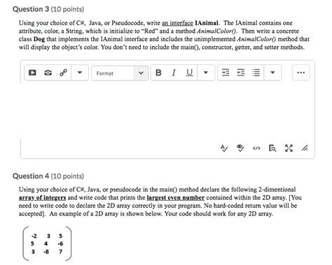 Solved Question 3 10 Points Using Your Choice Of C Java