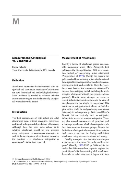 PDF Measurement Categorical Vs Continuous