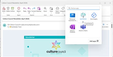 Configuring The Netforum Outlook Add In To A Users Outlook Netforum Support