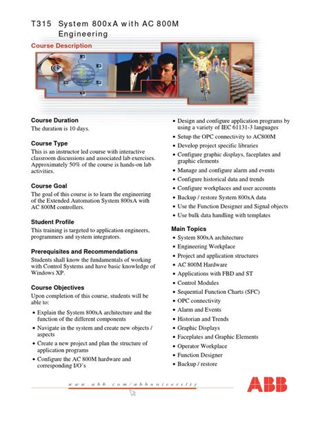 T315 01 Course Description Revc Pdf System Application Software