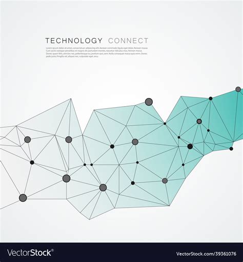 abstract connection structure with dots and lines vector image