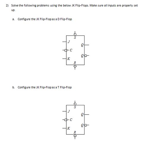 Solved Solve The Following Problems Using The Below JK Chegg