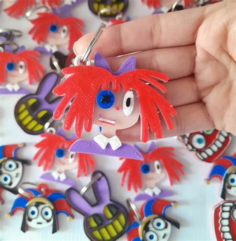 Stl File Pack 4 The Amazing Digital Circus Keychains 🎪 ・3d Printing Model To Download・cults