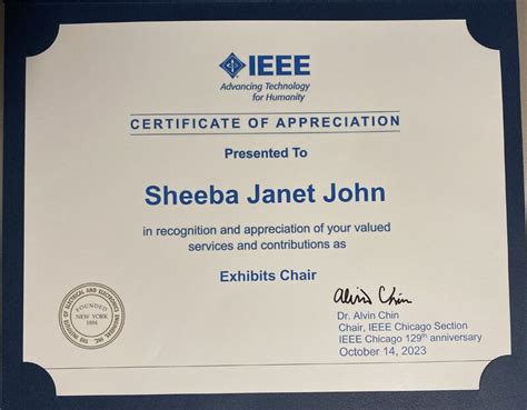 Sheeba Janet John On Linkedin Ieee Ieeechicagochapter Opportunities