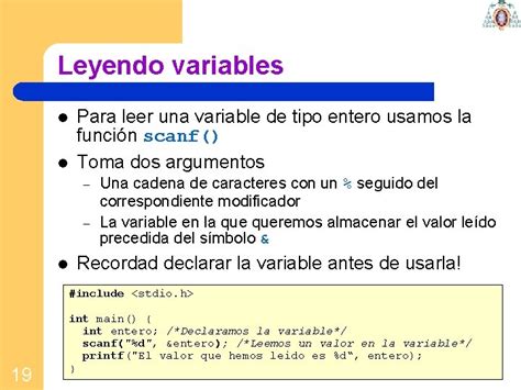 El Lenguaje De Programacin C Identificadores Y Variables
