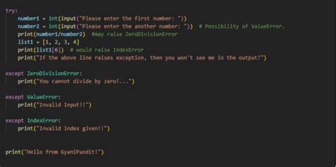 python exception handling