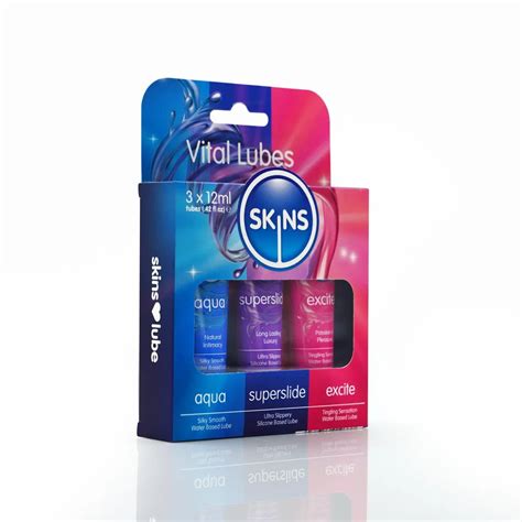 Skins Vital Lubes Lubricant 3 Pack 12ml Stressnomore