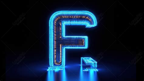 미래 지향적인 블루 네온 Led 디지털 글꼴을 사용한 3d 렌더링 배경 스크립트 글꼴 배경 3d 배경 3d 렌더링 배경