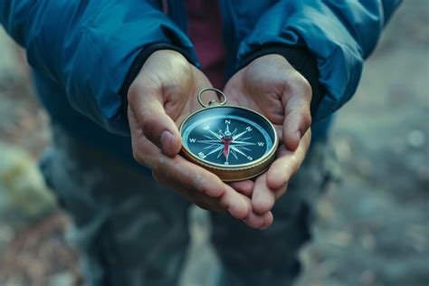 A Person Holding A Compass Representing Guidance And Direction