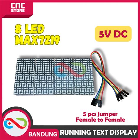 Jual Max7219 Led Dot Matrix Module 8x8 4 In 2 Running Text Display Shopee Indonesia
