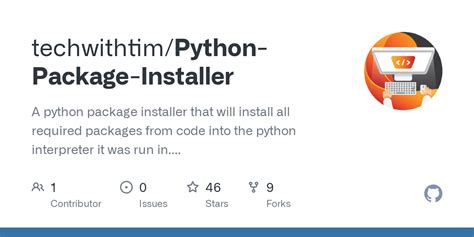 Github Techwithtimpython Package Installer A Python Package Installer That Will Install All