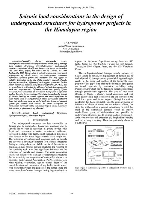 Seismic Load Considerations In The Desig Neverthelesssome