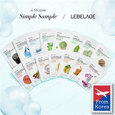 Lebelage In Korea 14 Types Skin Solution Mask Pack 5 Sheet Shopee