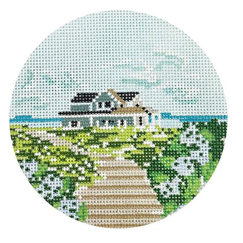 Summer House Round Needlepointcom