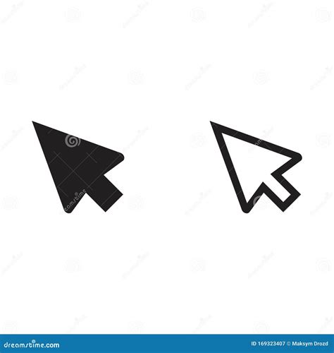 Computer Mouse Cursor Icon In Flat Style Arrow Cursor Vector Illustration On White Isolated