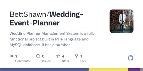 Github Bettshawnwedding Event Planner Wedding Planner Management System Is A Fully