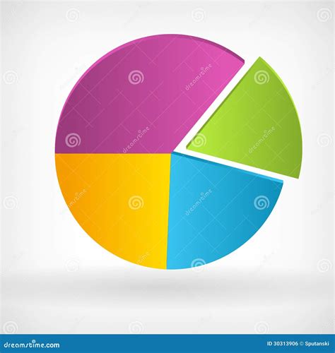 Circle Colorfull Graph Stock Vector Illustration Of Blue 30313906