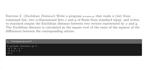 Solved Python Only Euclidean Distance Write A Program