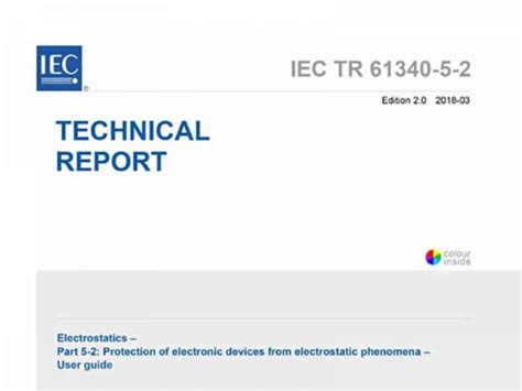 Iec Tr 61340 5 2 Electrostatics Protection Of Electronic Device