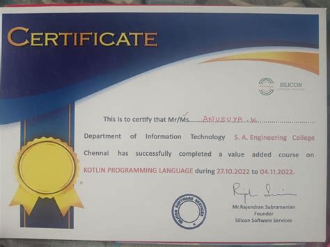 Kotlin Siliconsoftwareservice Anusuya K