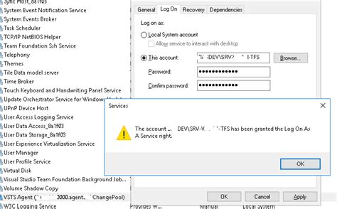 Tfs Vsts Agent Service Doesnt Start After Reboot Error 1069 The