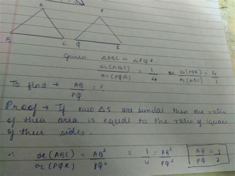 Triangles Abc And Pqr Are Similar At Roger Marino Blog