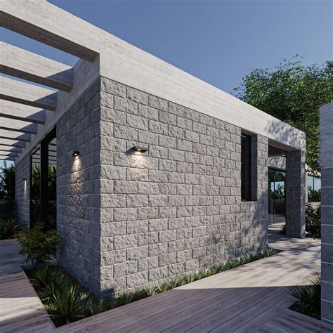 Split Face Concrete Block Texture Poliigon