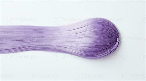 Single Pastel Purple Hair Strand On Blank Canvas Generative AI