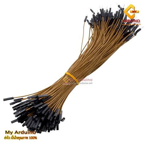 สายไฟจัมเปอร์ 20cm ผู้ เมีย สีน้ำตาล จำนวน 10 เส้น หนาพิเศษ 24awg ขาย Arduino อุปกรณ์ Arduino