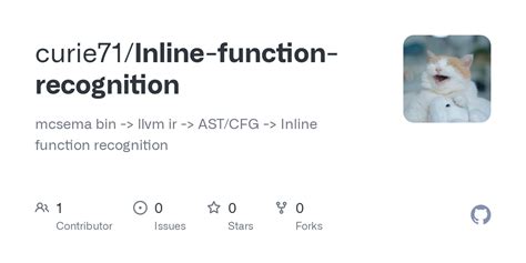 Github Curie71inline Function Recognition Mcsema Bin Llvm Ir