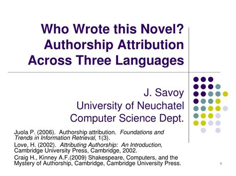 ppt authorship attribution powerpoint presentation free download id 5450911